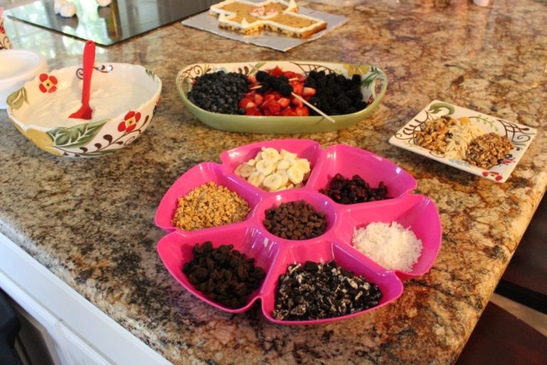Build Your Own Yogurt Parfait Bar Party Ideas + Free Printable!